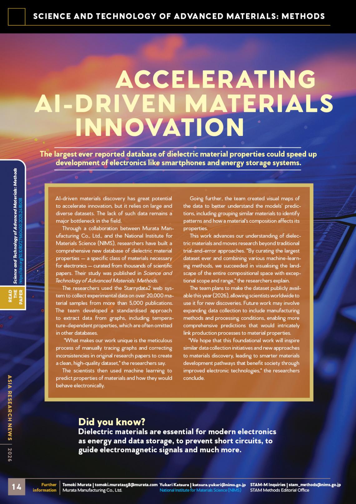 Accelerating AI-driven materials innovation | Asia Research News
