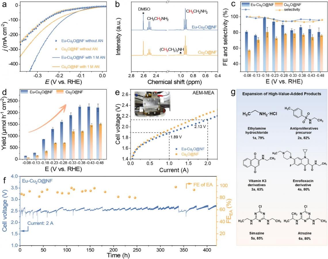 Sustainable Electrosynthesis of Ethylamine at an Industrial Scale ...